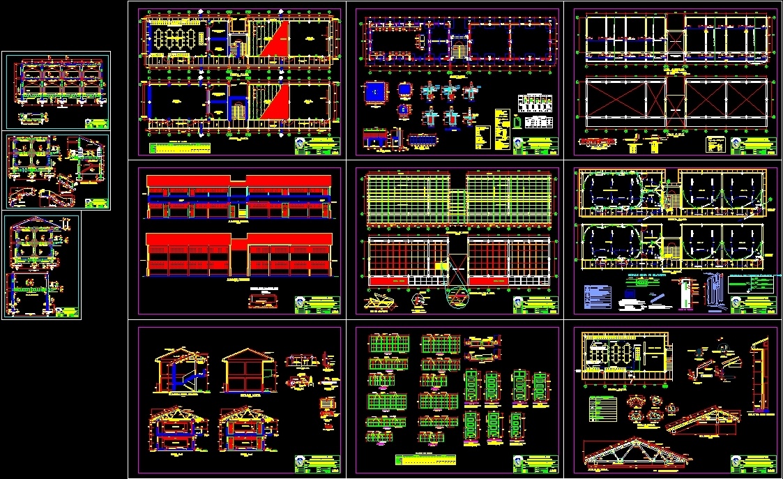 Classrooms: Architecture , Sturcture And Installations DWG Full Project ...
