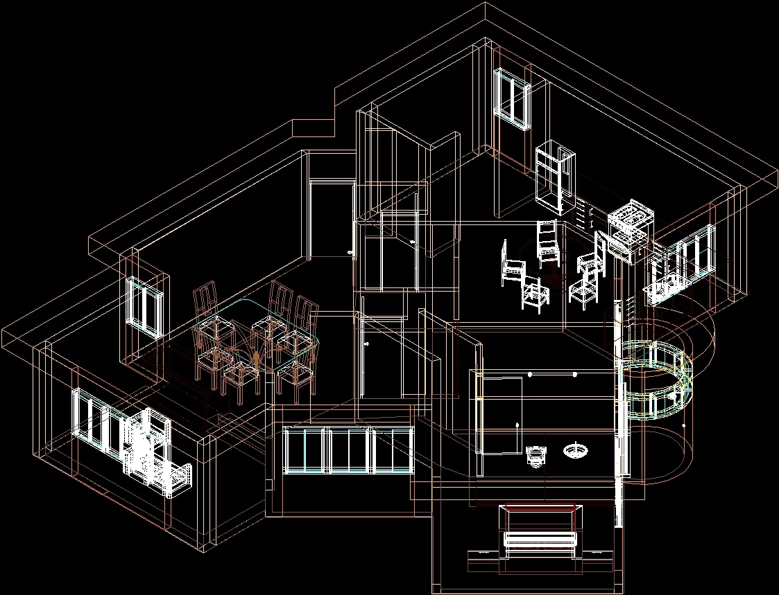 Drawing Of A House 2D DWG Block for AutoCAD • Designs CAD