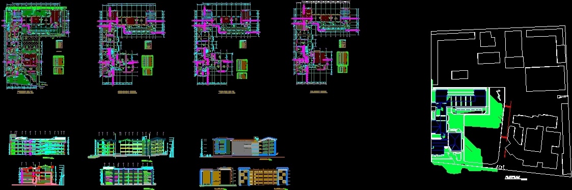 Educational Institution--Faculty Administration And Offices DWG Block ...