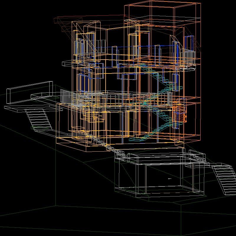 House With Tower 3D DWG Model for AutoCAD • Designs CAD