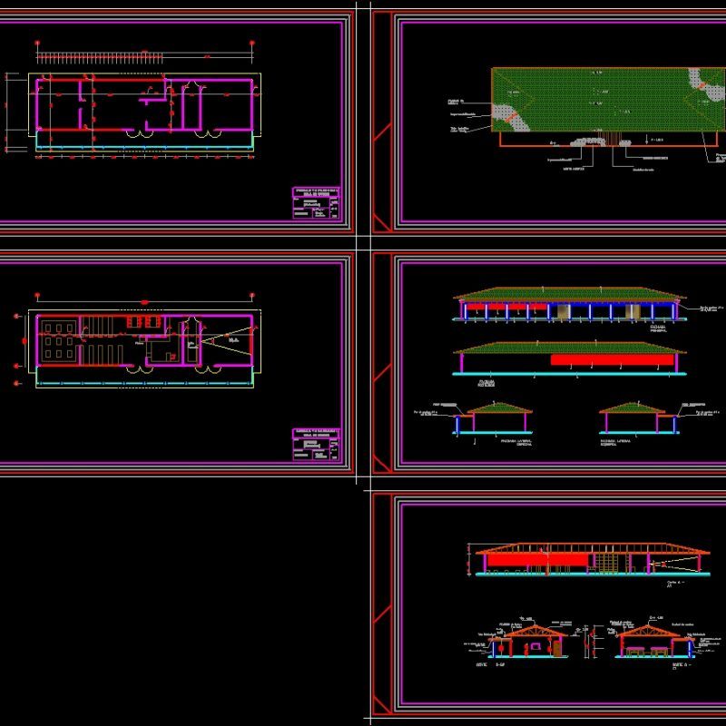 Library Building DWG Section for AutoCAD • Designs CAD