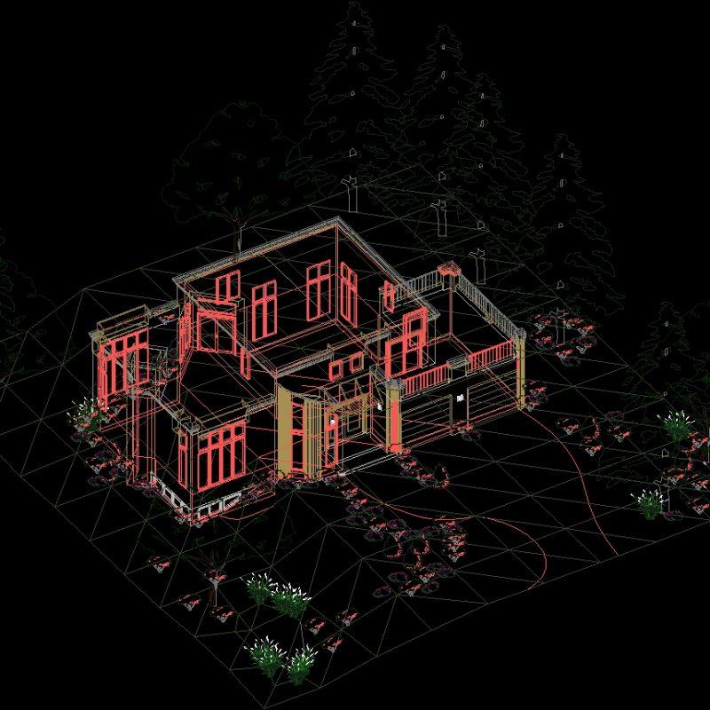 Modern House 3D DWG Model for AutoCAD • Designs CAD