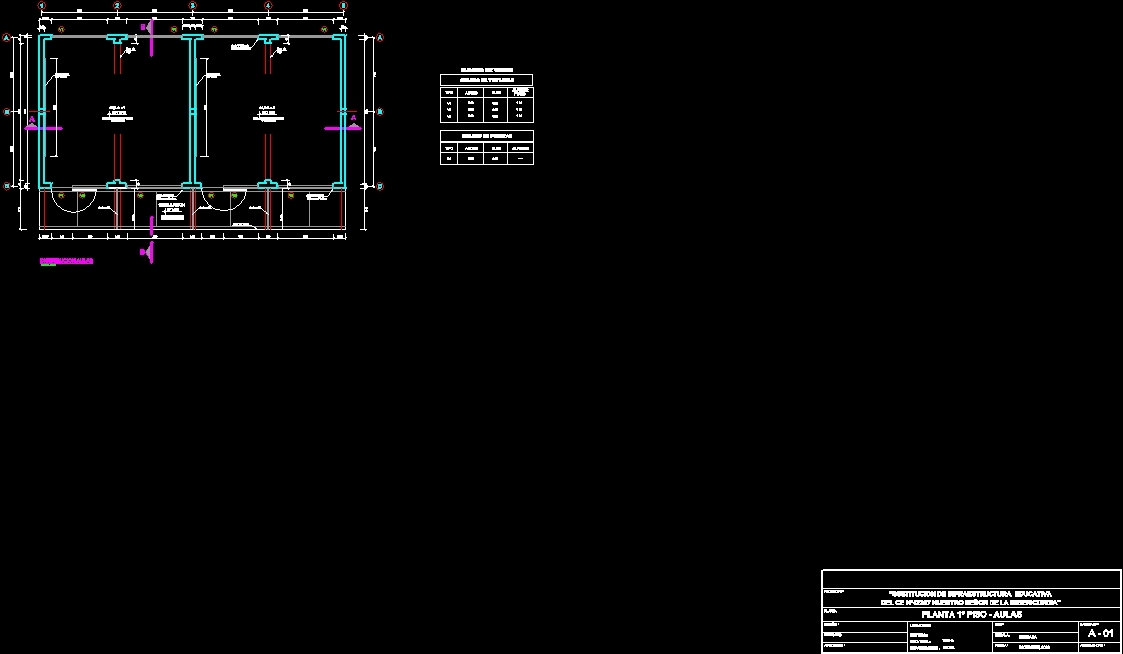 Modular School Structures, With Bathrooms DWG Plan for AutoCAD ...