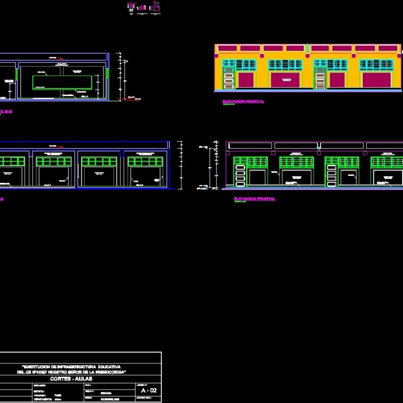 Modular School Structures, With Bathrooms DWG Plan for AutoCAD ...