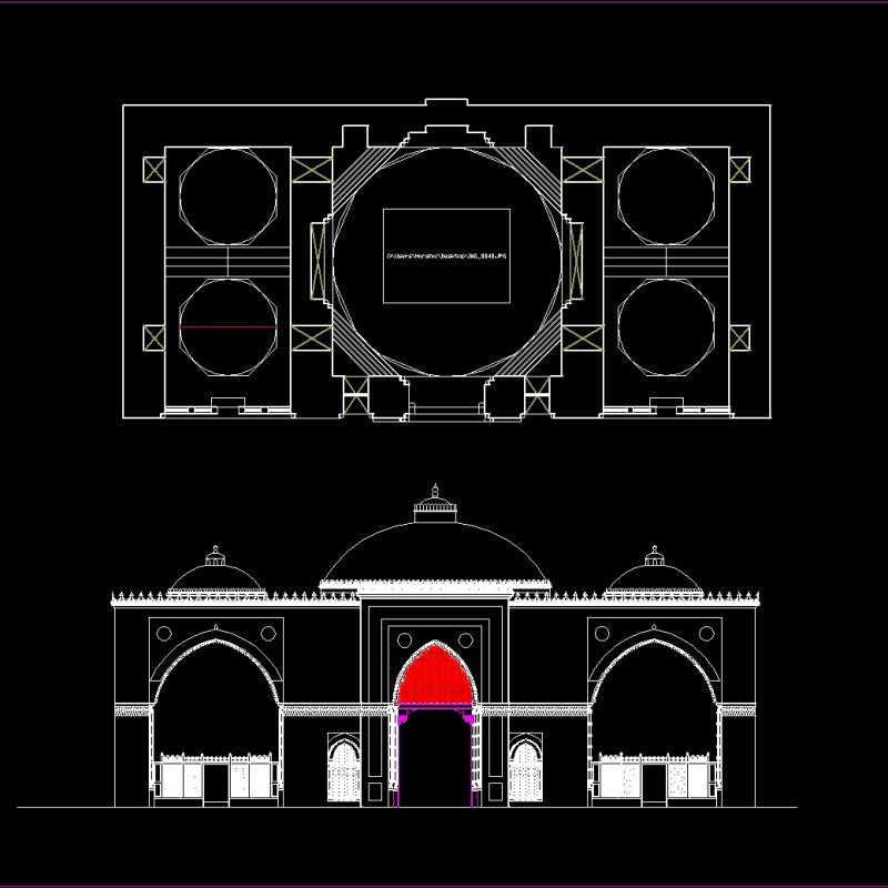 Mosque 2D DWG Block for AutoCAD • Designs CAD