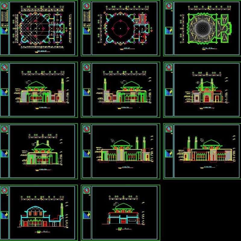 Mosque In Iran DWG Block for AutoCAD • Designs CAD