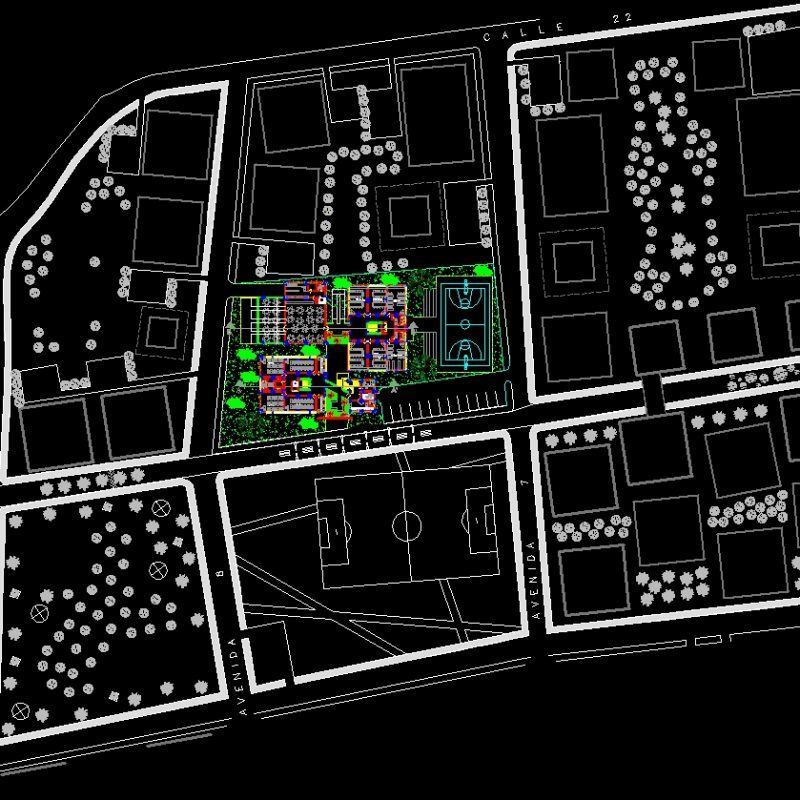 Project Public Basic School And Diversified DWG Full Project for ...