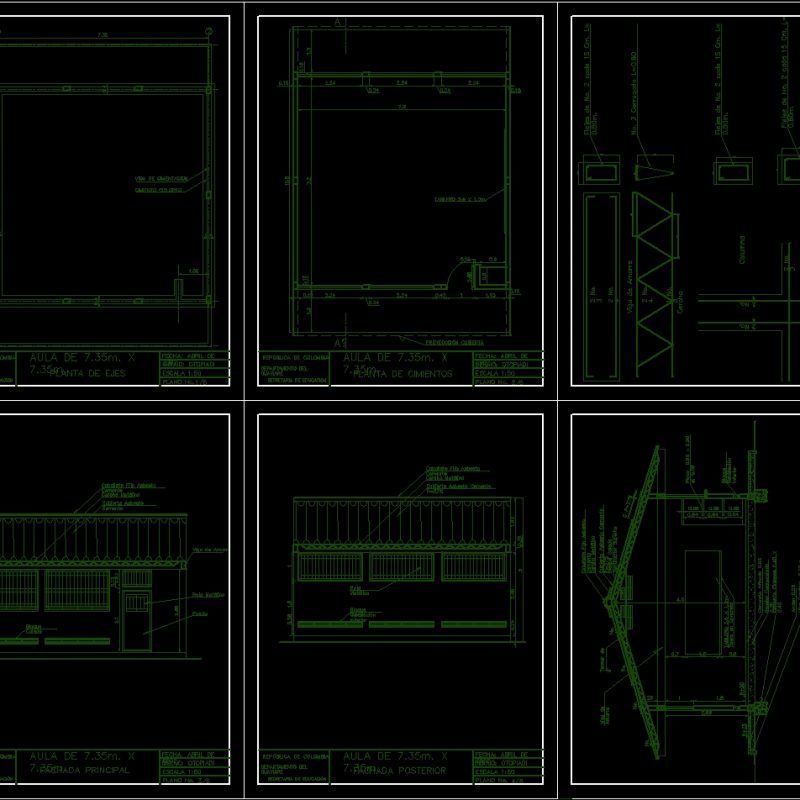 Public Classroom DWG Block for AutoCAD • Designs CAD