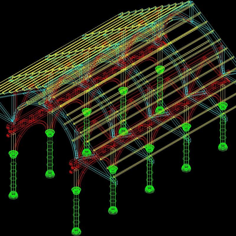 Religious Temple 3D DWG Section for AutoCAD • Designs CAD
