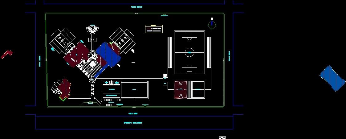 Remodeling Community Center - Education Center DWG Section for AutoCAD ...