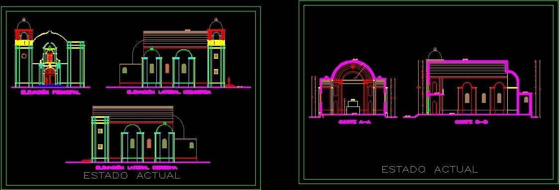 Restoration Church DWG Block for AutoCAD • Designs CAD