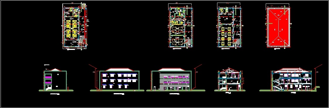 School - DWG Full Project for AutoCAD • Designs CAD