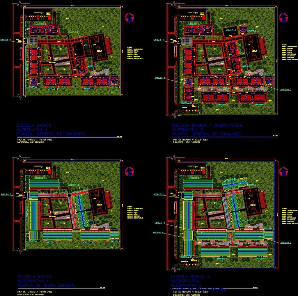 School 720 Students DWG Full Project for AutoCAD • Designs CAD