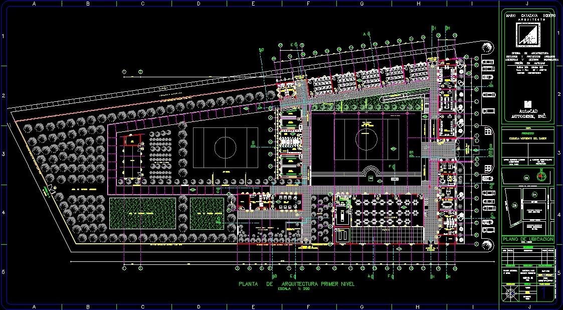 School Complete Project DWG Full Project for AutoCAD • Designs CAD