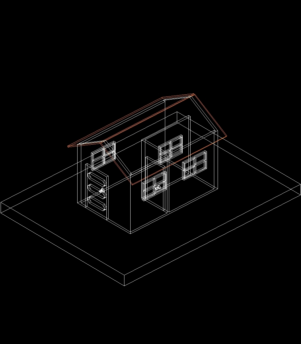 / Small House Drawn In Autocad 3D DWG Model for AutoCAD • Designs CAD