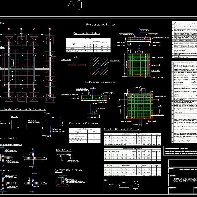 Structural Reinforcement Of A Building DWG Block for AutoCAD • Designs CAD
