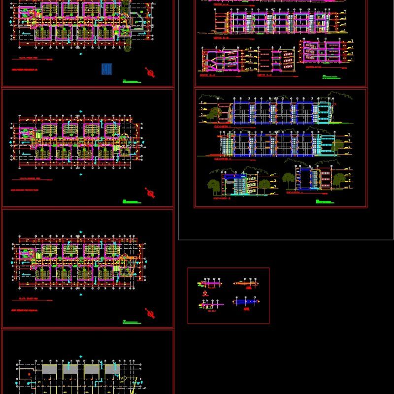 Study Rooms DWG Section for AutoCAD • Designs CAD