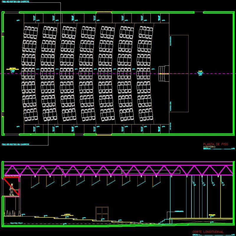 Theater DWG Section for AutoCAD • Designs CAD
