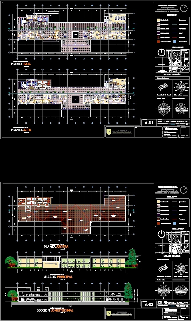 Thesis 2 - Administration Building 2-5 DWG Block for AutoCAD • Designs CAD