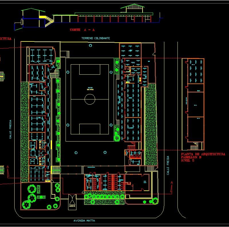 Upper School DWG Plan for AutoCAD • Designs CAD