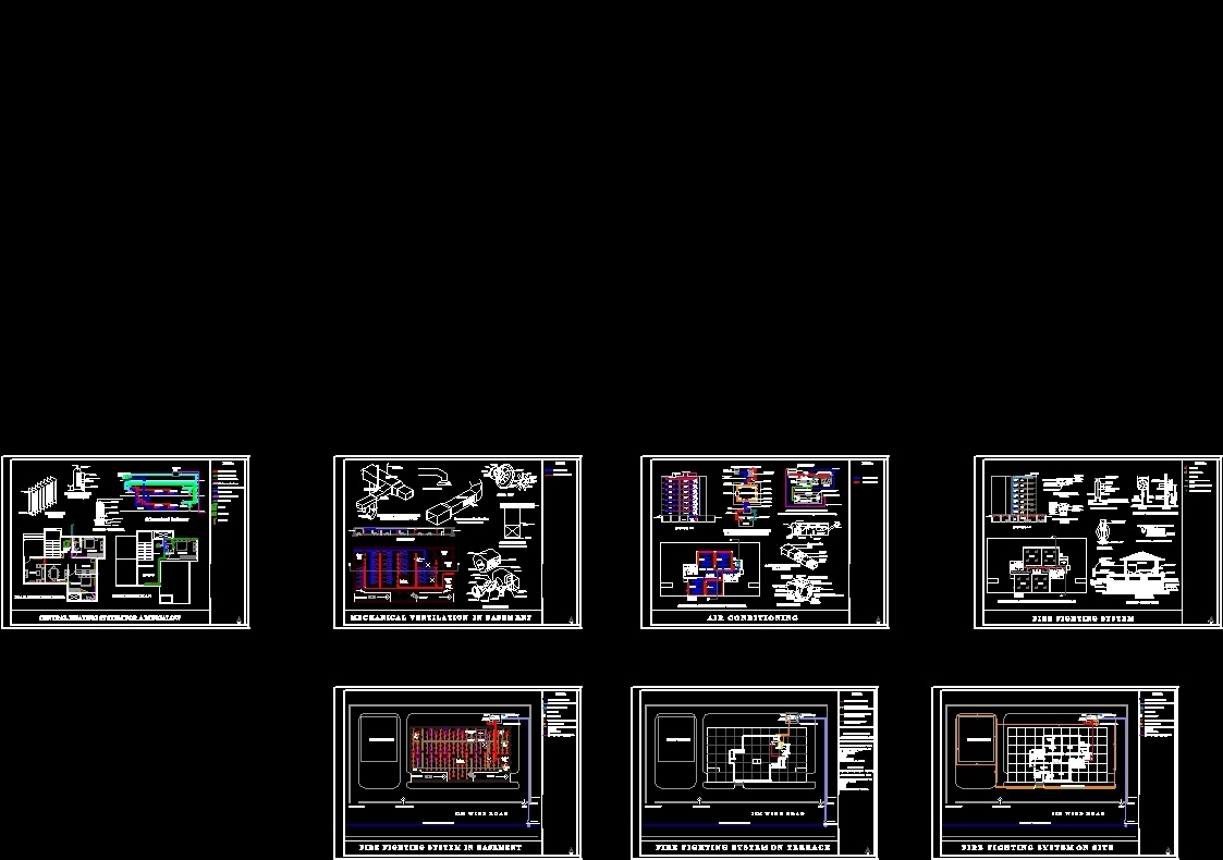 Air Conditioning And Fire Protection System DWG Plan for AutoCAD ...