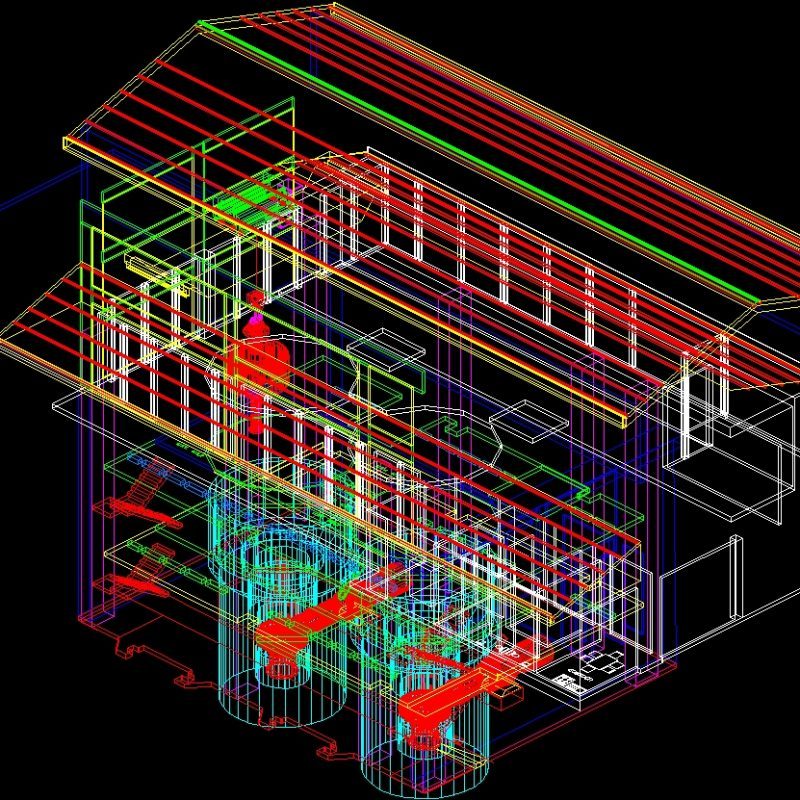 Building - Machines Room 3D DWG Model for AutoCAD • Designs CAD