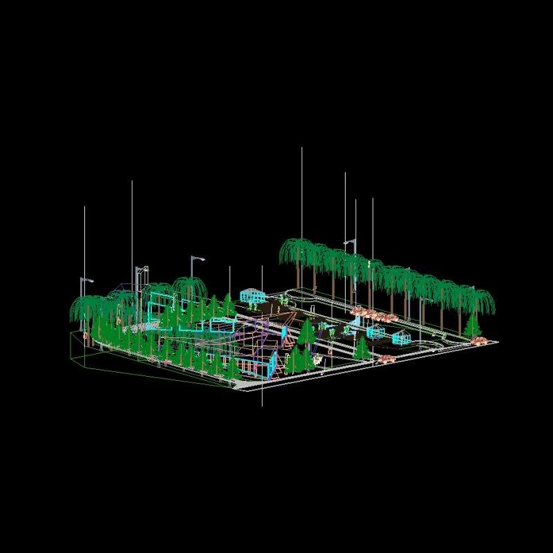 Bus Station 3D DWG Model for AutoCAD | DesignsCAD