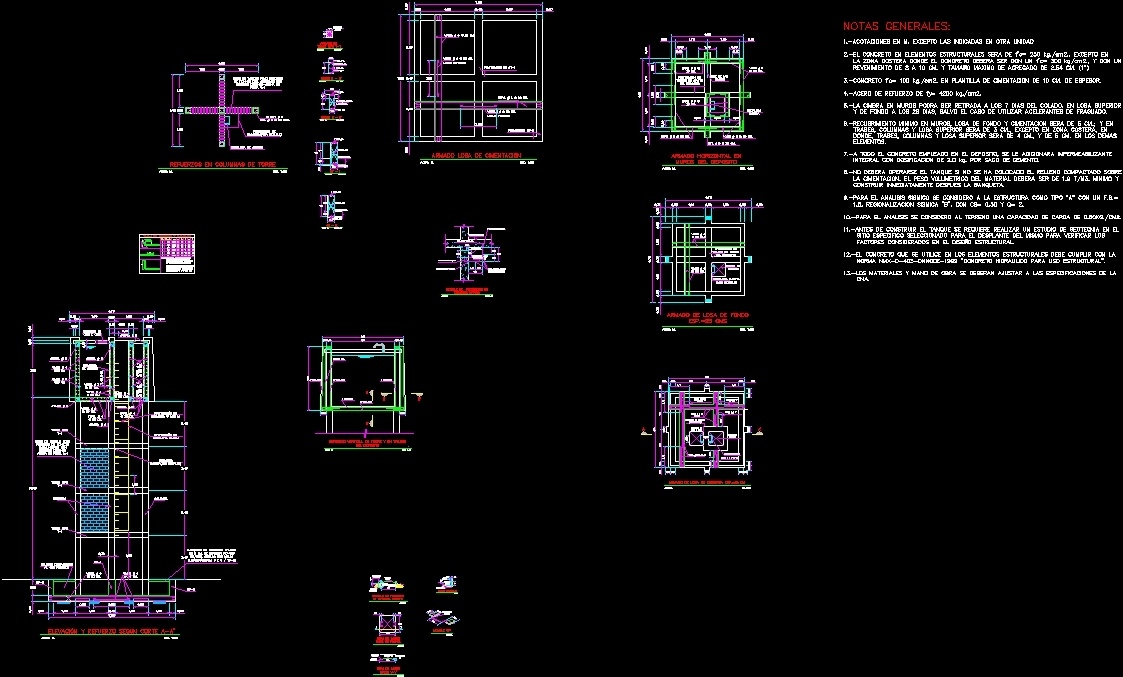 Concrete Water Tank - Details DWG Detail for AutoCAD • Designs CAD