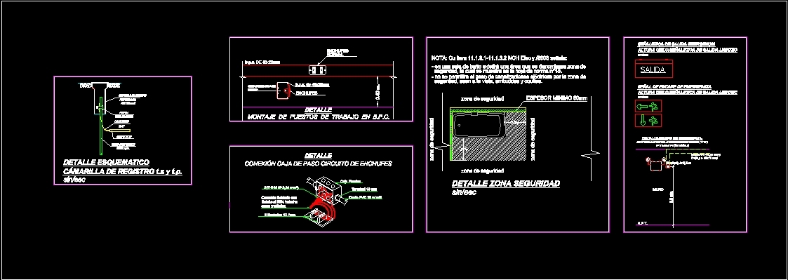 Electrical Installations--Emergency Signal, Outlet Box DWG Detail for ...