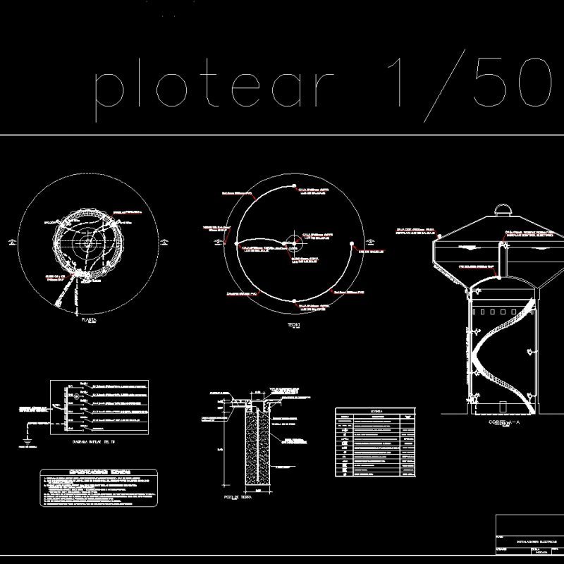 Elevated Tank DWG Detail for AutoCAD • Designs CAD