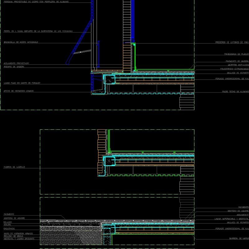 Facade Cross Section DWG Section for AutoCAD • Designs CAD