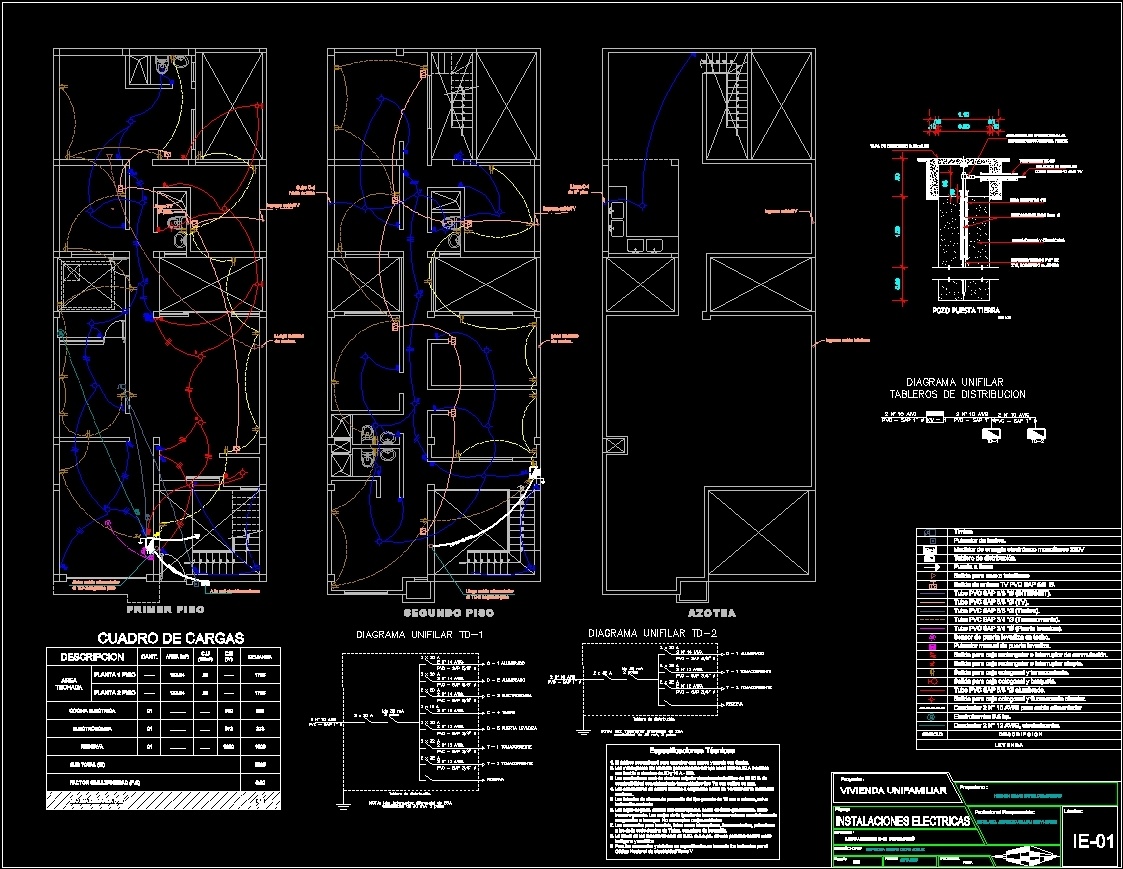 Family Electrical Installation DWG Plan for AutoCAD • Designs CAD