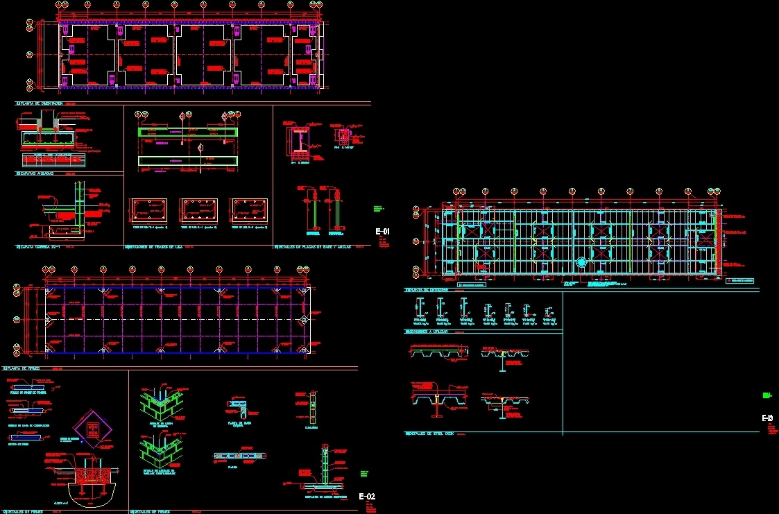 Foundation - Rectangular Plant With Details DWG Detail for AutoCAD ...