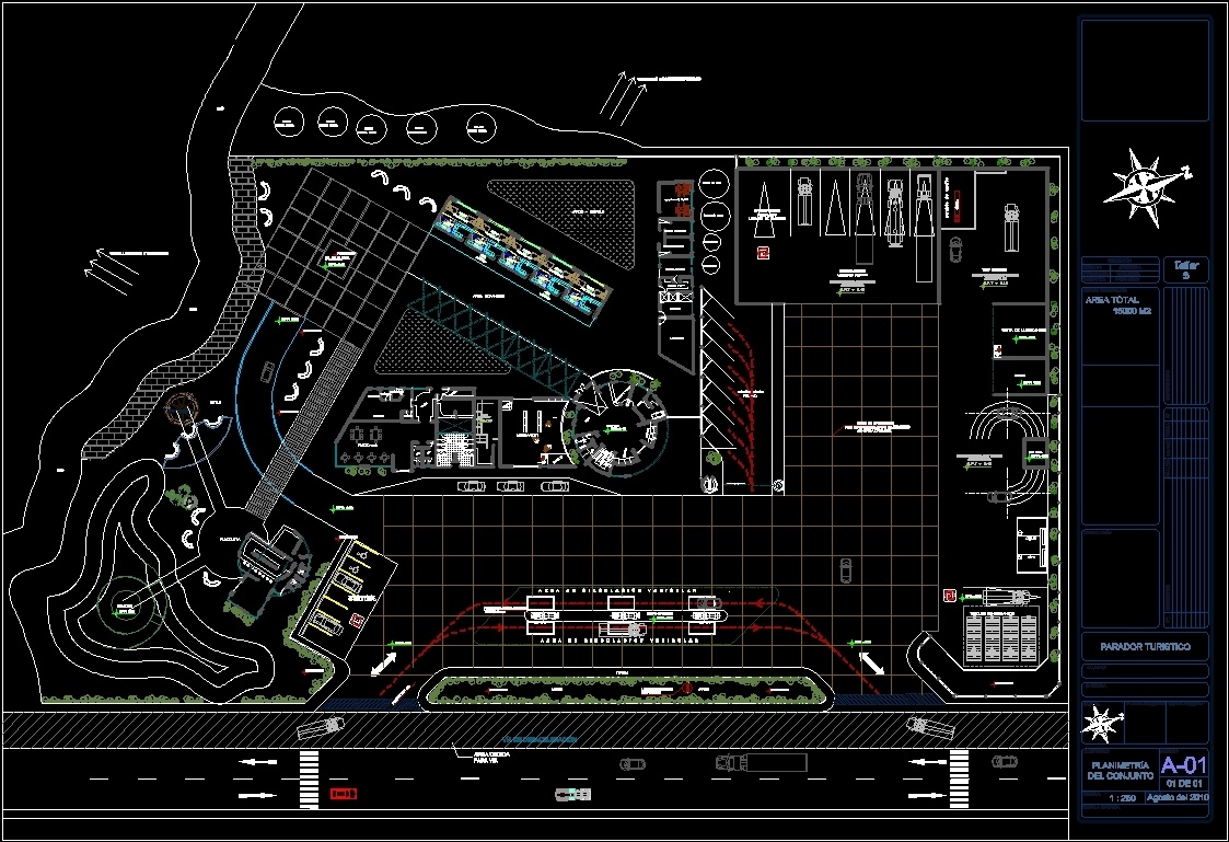 Highway Services, Tourism Rest Area DWG Block for AutoCAD • Designs CAD