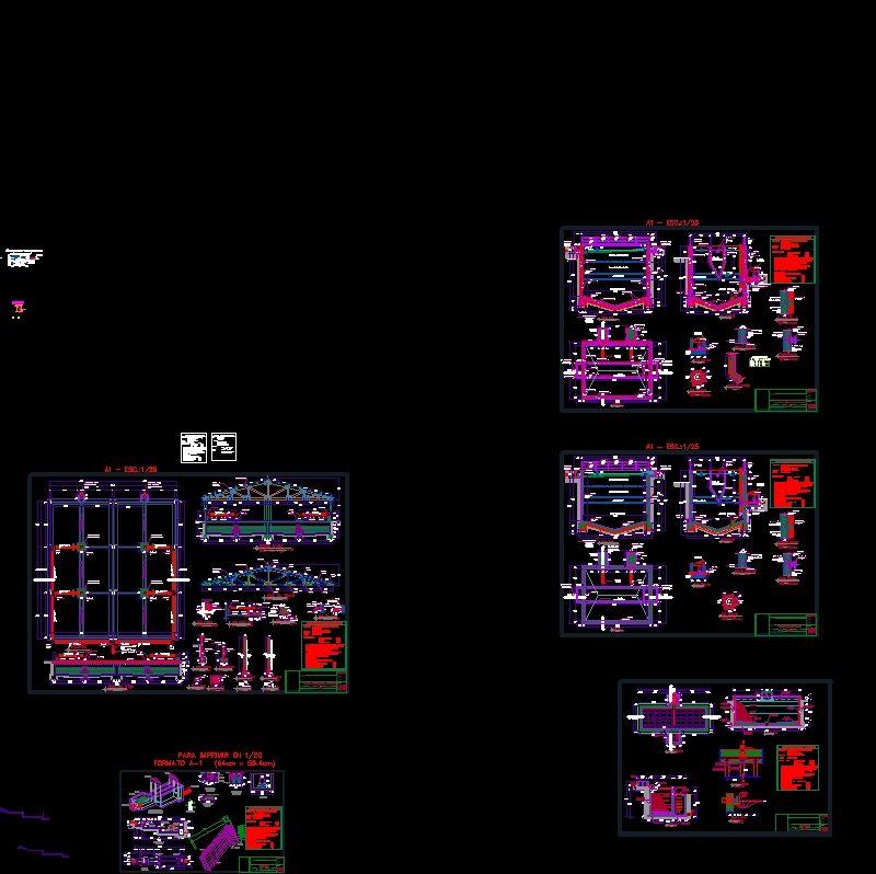 Imhoff Tank; Grid; Drying Bed; DWG Block for AutoCAD • Designs CAD
