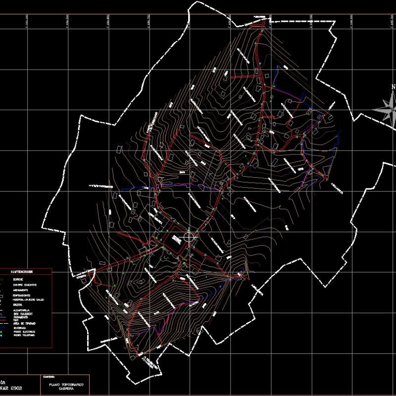 Map Cabrera Village, Narino, Columbia DWG Block for AutoCAD • Designs CAD