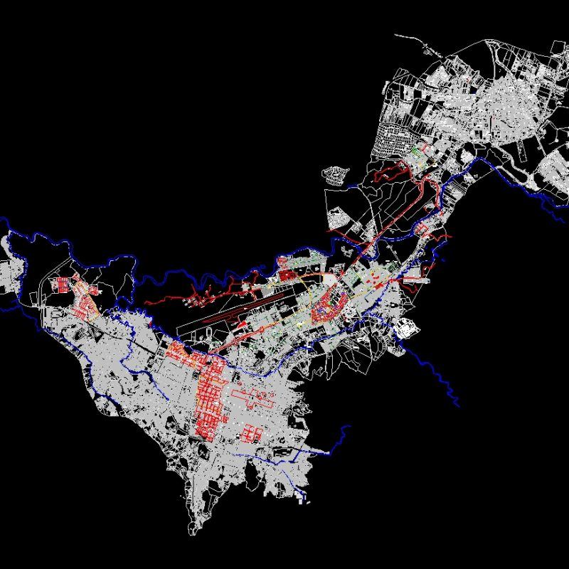Map Of Popayan DWG Detail for AutoCAD • Designs CAD
