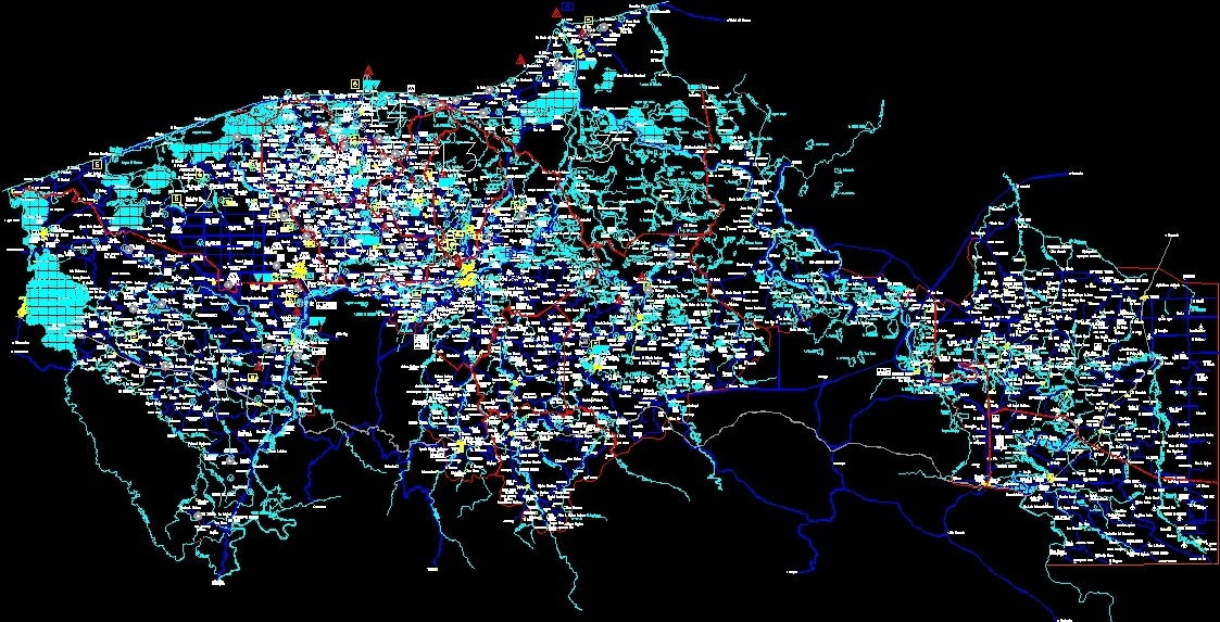Map Of Tabasco Conagua Estada DWG Detail for AutoCAD • Designs CAD