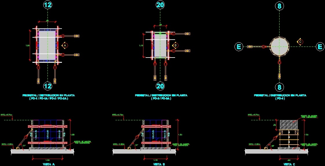 Metal Formwork Feet DWG Block for AutoCAD • Designs CAD