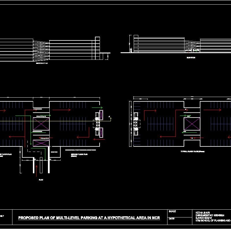 Multi Level Parking DWG Block for AutoCAD • Designs CAD