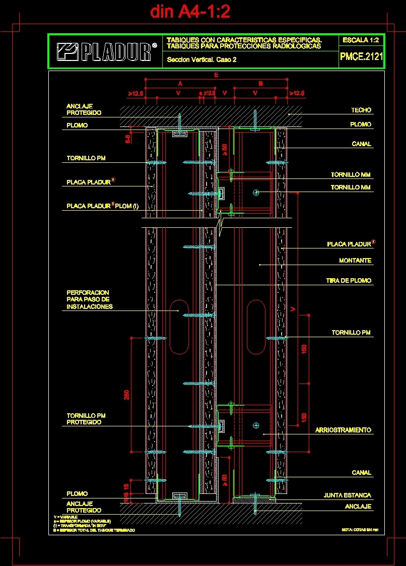 Plaster Plates - Pladur - Block Radilogical Protection - Sectin - 5 ...