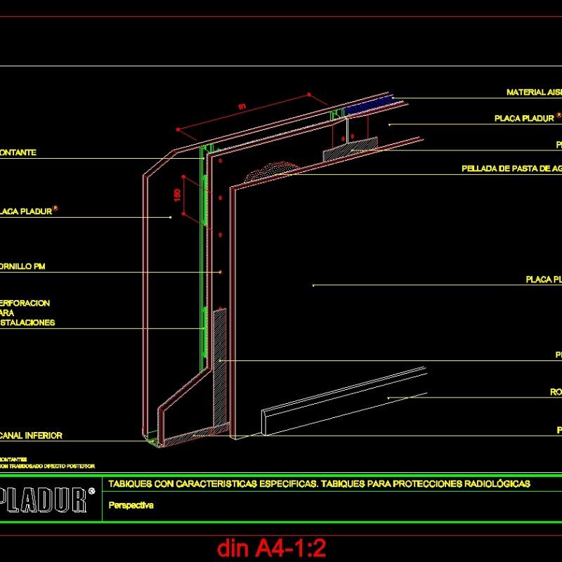 Plaster Plates - Pladur - Block Radilogical Protection - Sectin - 5 ...