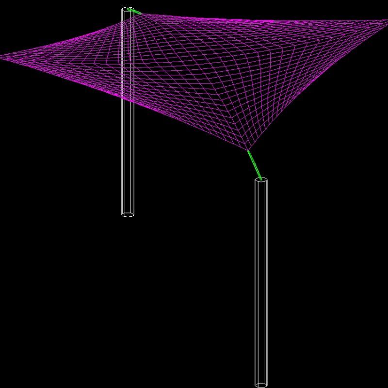 Shade Sail 3D DWG Model for AutoCAD • Designs CAD