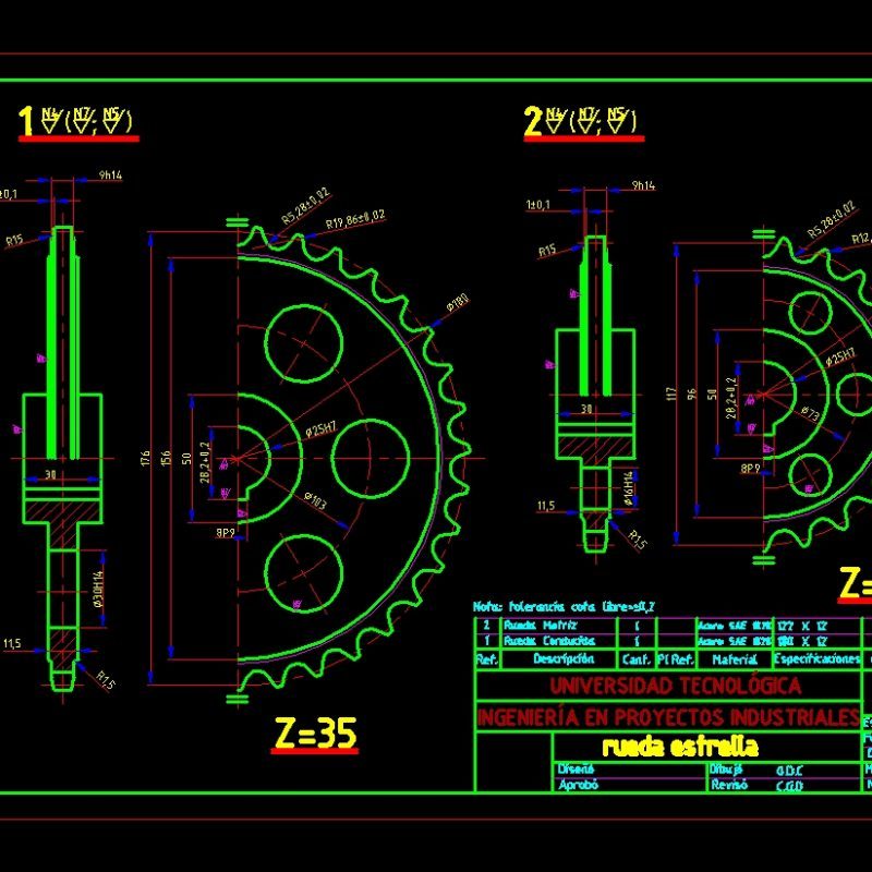 Star Wheel DWG Block for AutoCAD • Designs CAD