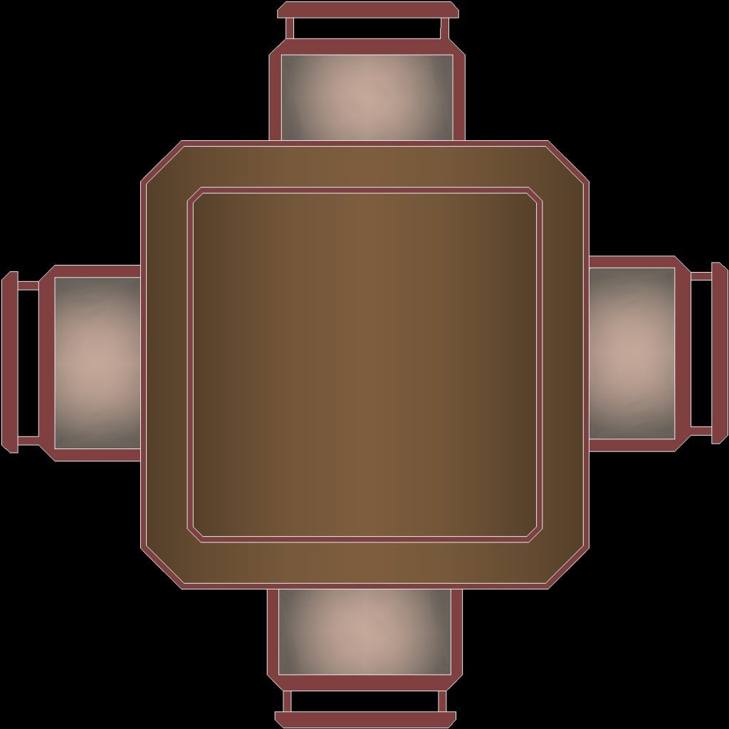 Table With 4 Places DWG Block for AutoCAD • Designs CAD
