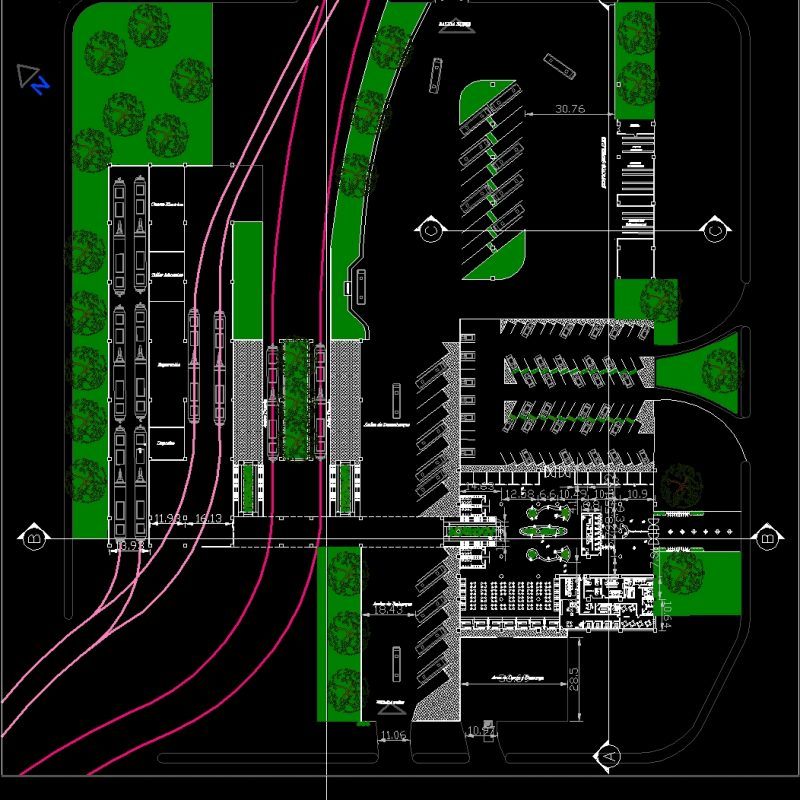 Terminal Bus And Tram DWG Block for AutoCAD • Designs CAD