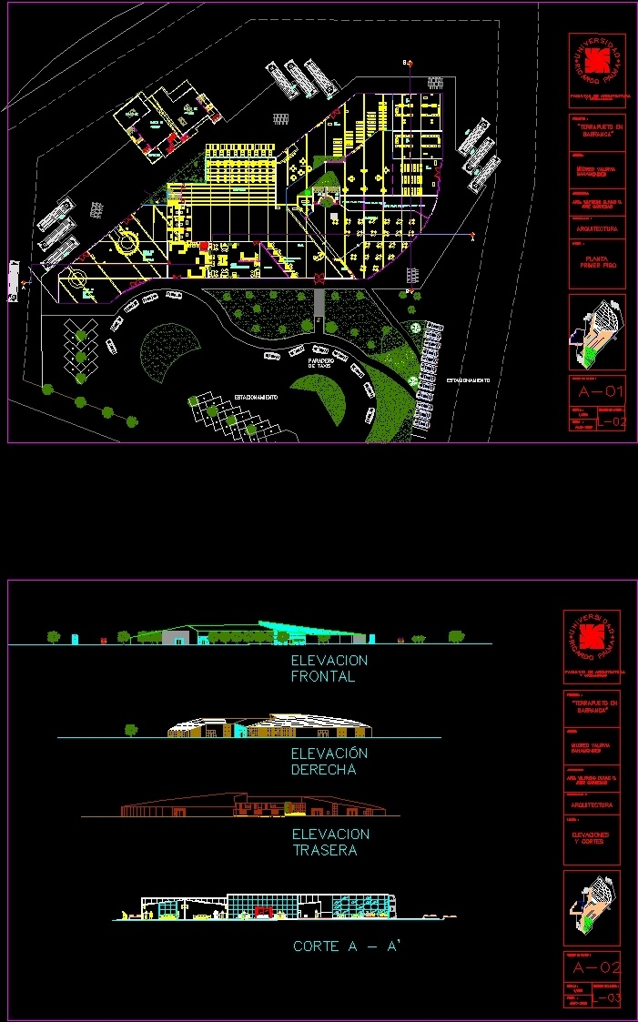 Terrestrial Port In Gully DWG Block for AutoCAD • Designs CAD