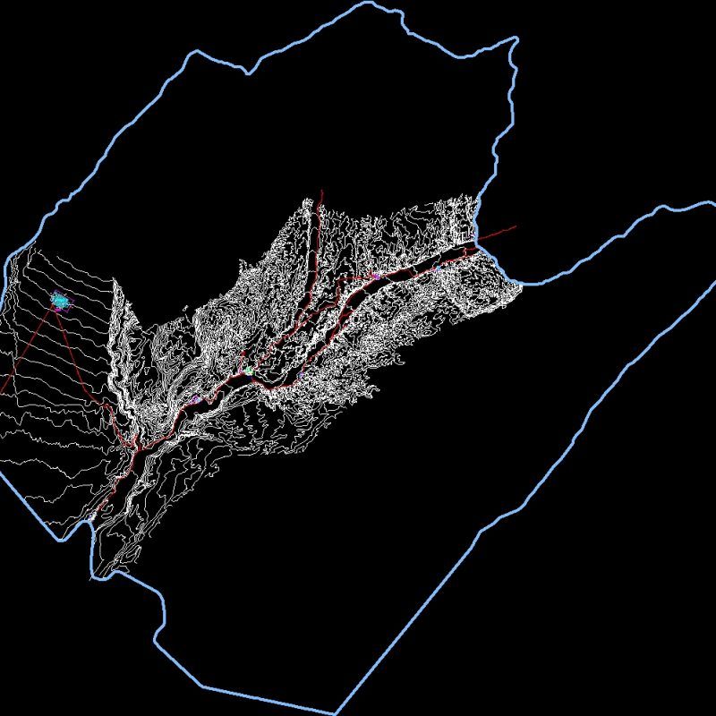 Topographic Map Locumba, Peru DWG Block for AutoCAD | DesignsCAD