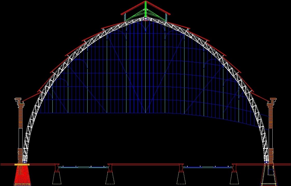 Train Station - La Plata DWG Section for AutoCAD • Designs CAD