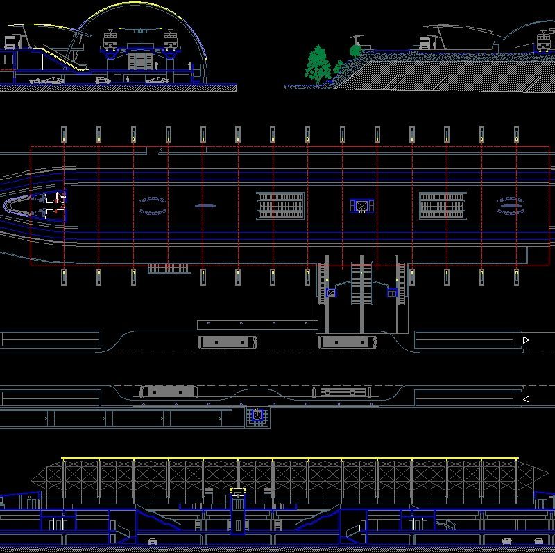 Train Station Type DWG Section for AutoCAD • Designs CAD